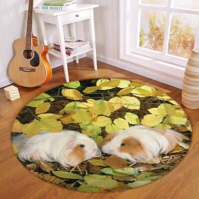3D Cute Hamster Leaves O1611 Animal Non Slip Rug Mat Elegant Photo ...