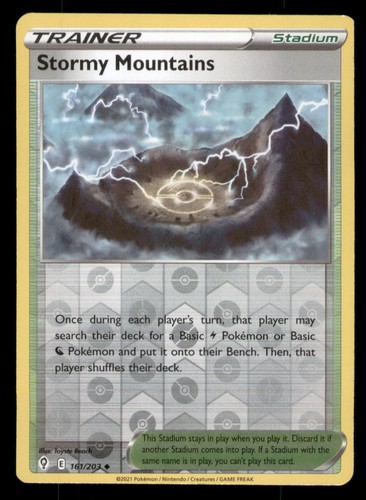 Stormy Mountains SWSH07: Evolving Skies #161/203 UC Reverse Holo ...