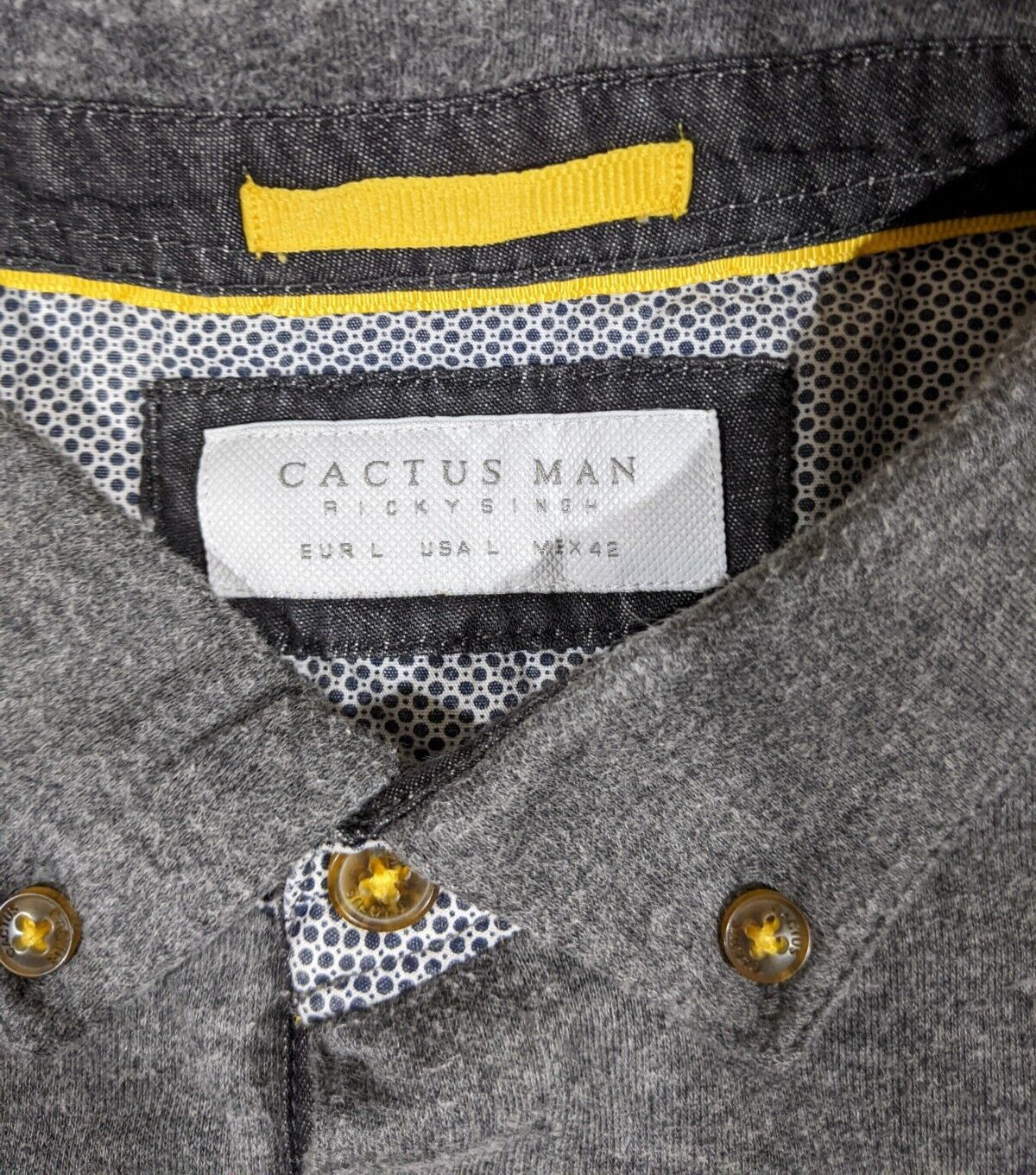 Cactus Man Ricky Singh Polo Shirt Men's Large Dark Gr… - Gem