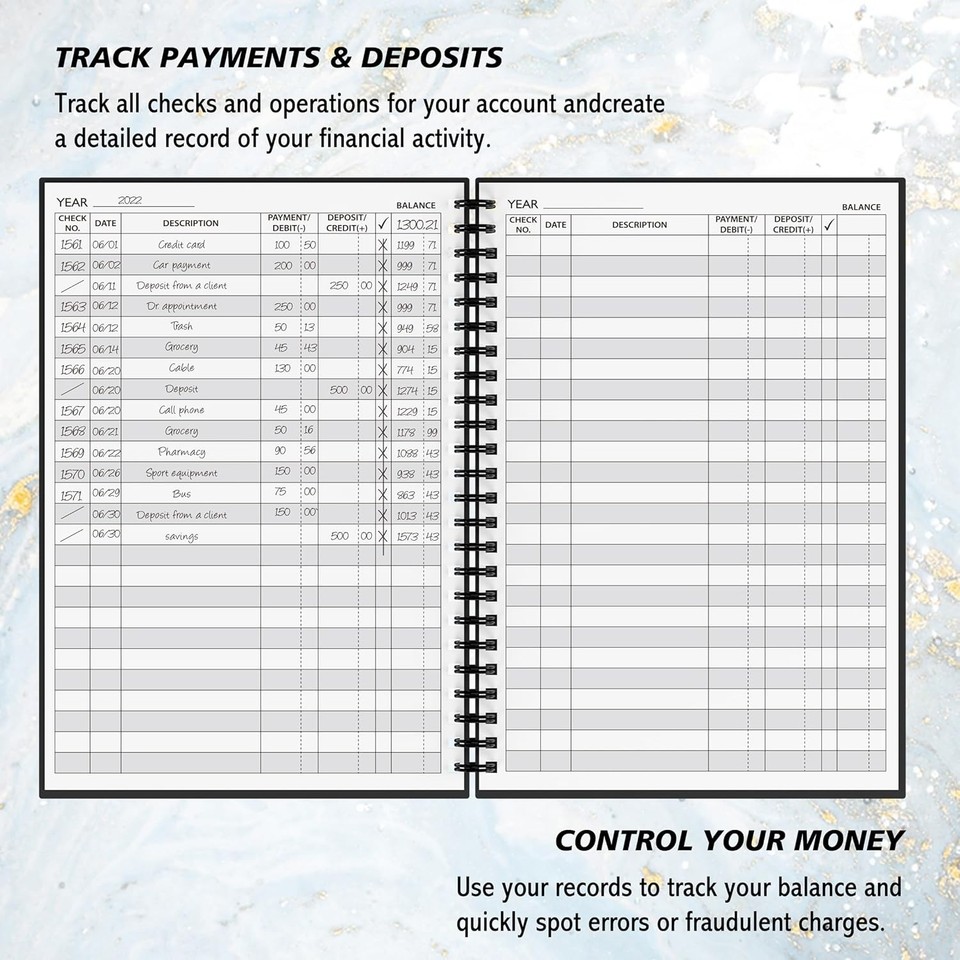 Accounting Ledger Book - A5 Check Register for Small Businesses ...