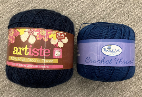 Artiste Acrylic Crochet Thread - slightly used & Thread Art crochet ...