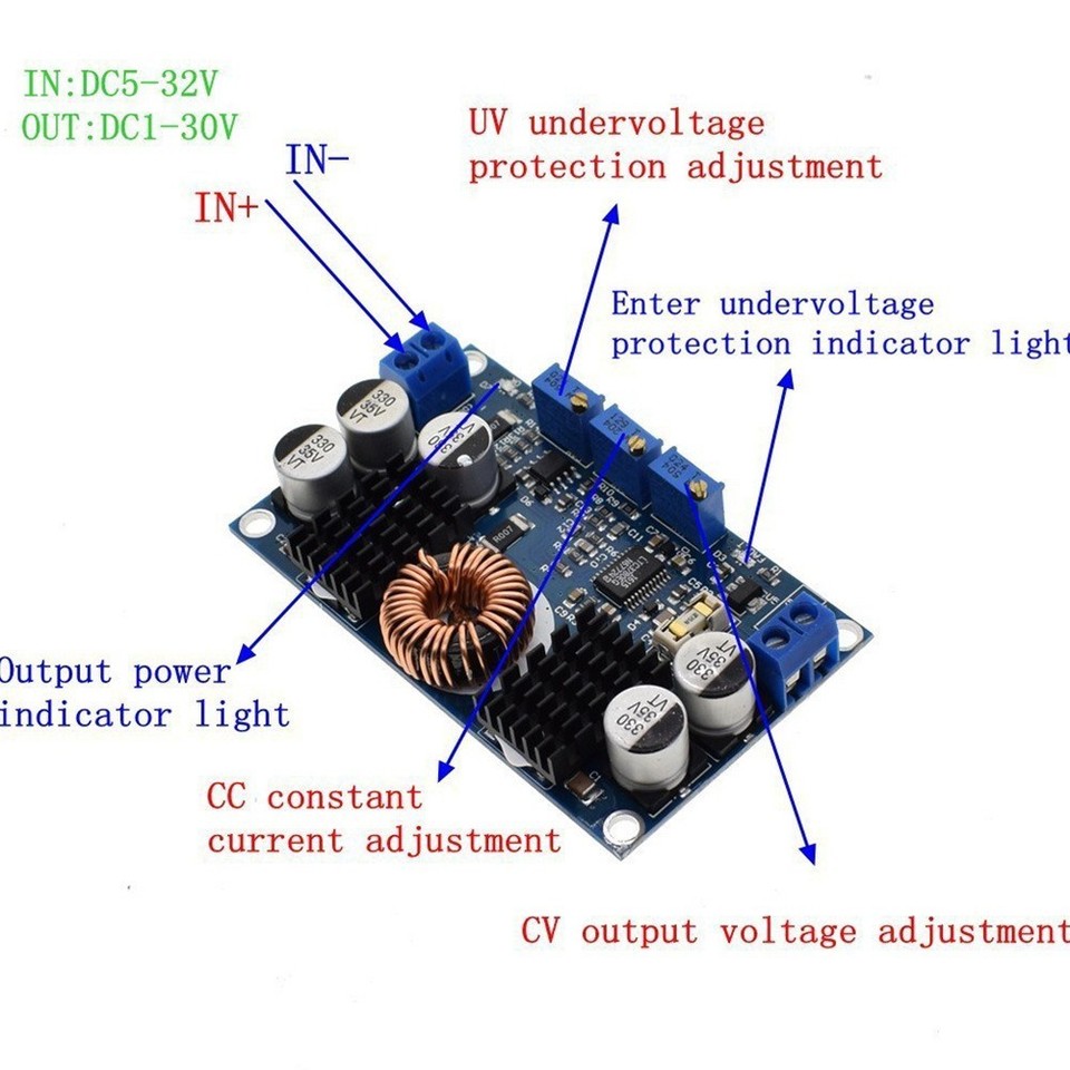 High Performance DCDC Step Up Down Regulator Module 8A LTC3780 Boost ...