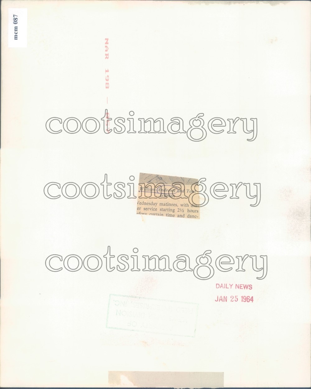 1964 Pretty Actress Toni Gilman With William Andrews Press Photo | eBay