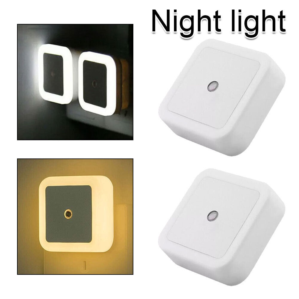 Light Sensing Plug For Lamps White Sparkle LED Sensor Night Light Plug