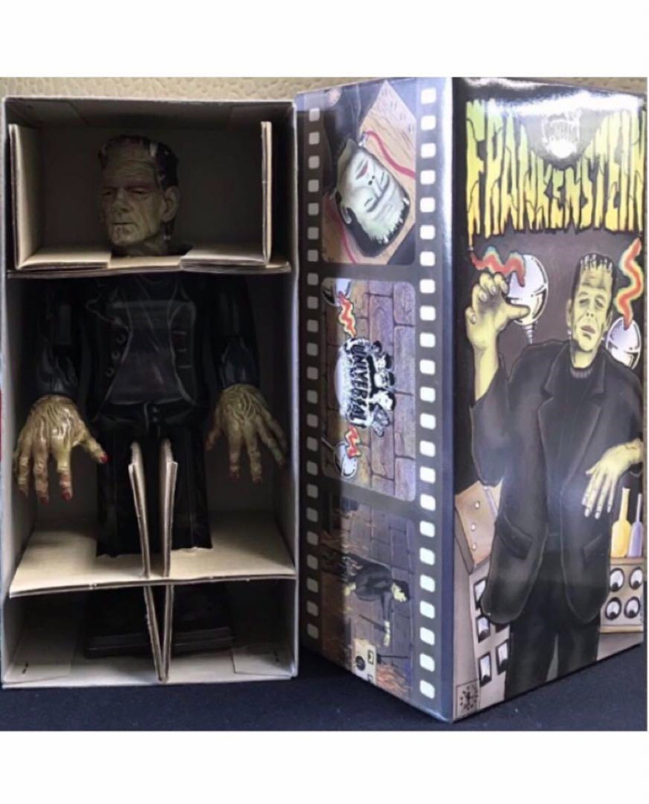Universal Monsters Frankenstein Wind up Tin Toy Figure w/Box 1991 ...