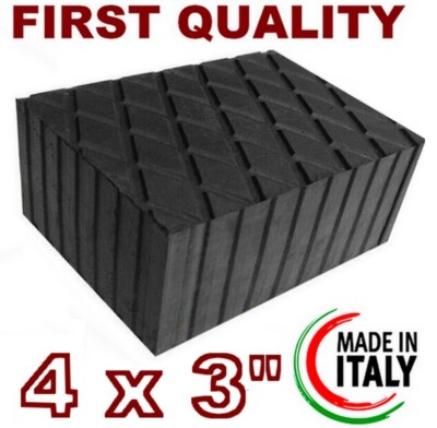 SET 4 pcs of 3" Tall Solid Rubber Stack Blocks for Any Auto Lift or ...
