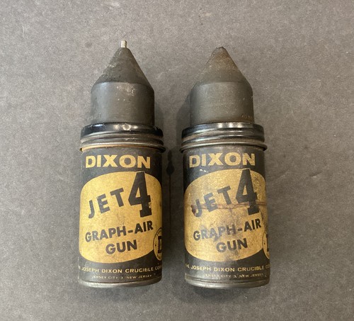 2 Vintage Dixon Jet 4 Graph Air Gun Lubricant Containers Free Ship | eBay