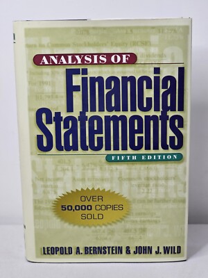 Analysis of Financial Statements 5th Edition Hardcover Book Bernstein ...