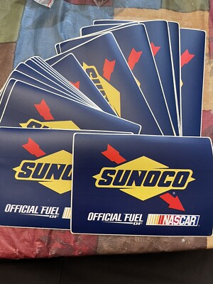 SUNOCO “OFFICIAL FUEL OF NASCAR” STICKER~4 1/2” X 6 1/2”~NOS~DECALS~LOT ...