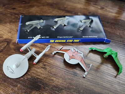 Galoob Micro Machines Original Star Trek Set - Enterprise Romulan Bird ...