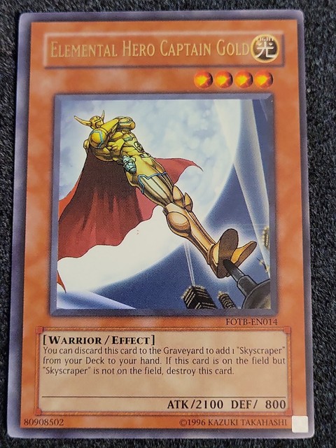 Yu-Gi-Oh! TCG Elemental Hero Captain Gold Force of the Breaker FOTB ...