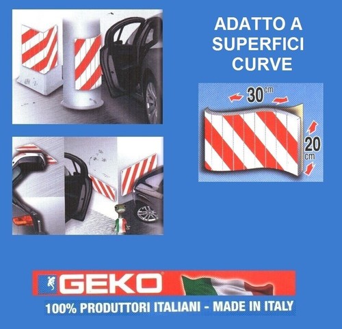 PANNELLO ADESIVO ANTIURTO JOLLY GEKO BOX BIANCO ROSSO 30 X 20 CM GARAGE ...