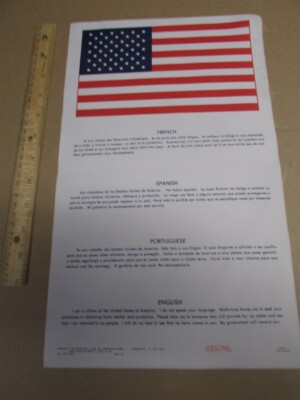 Original Numbered Latin American Theater BLOOD CHIT USAF NAVY ARMY USMC ...