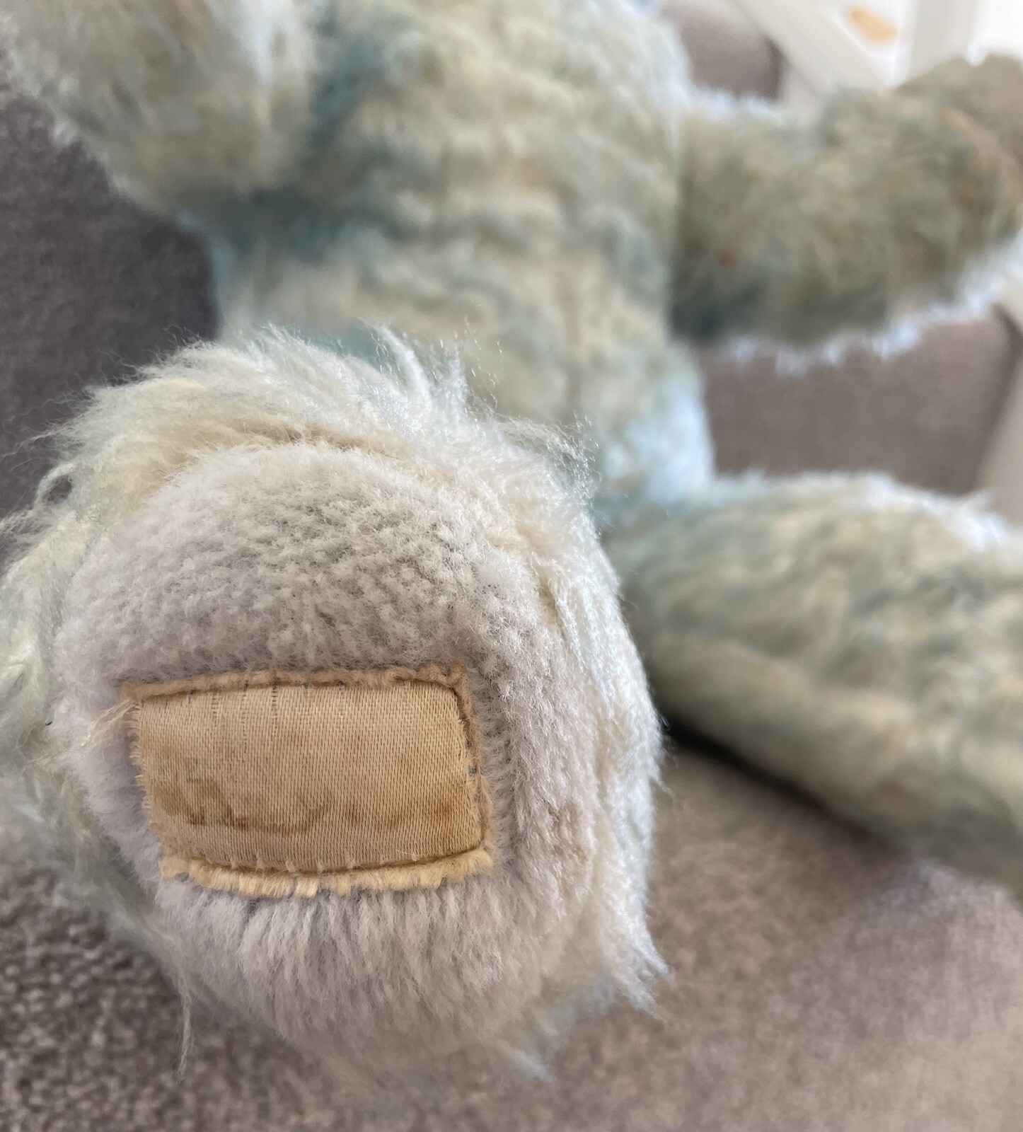 Large Vintage Rare Wendy Boston Blue 20” Teddy Bear With Blue Eyes ...