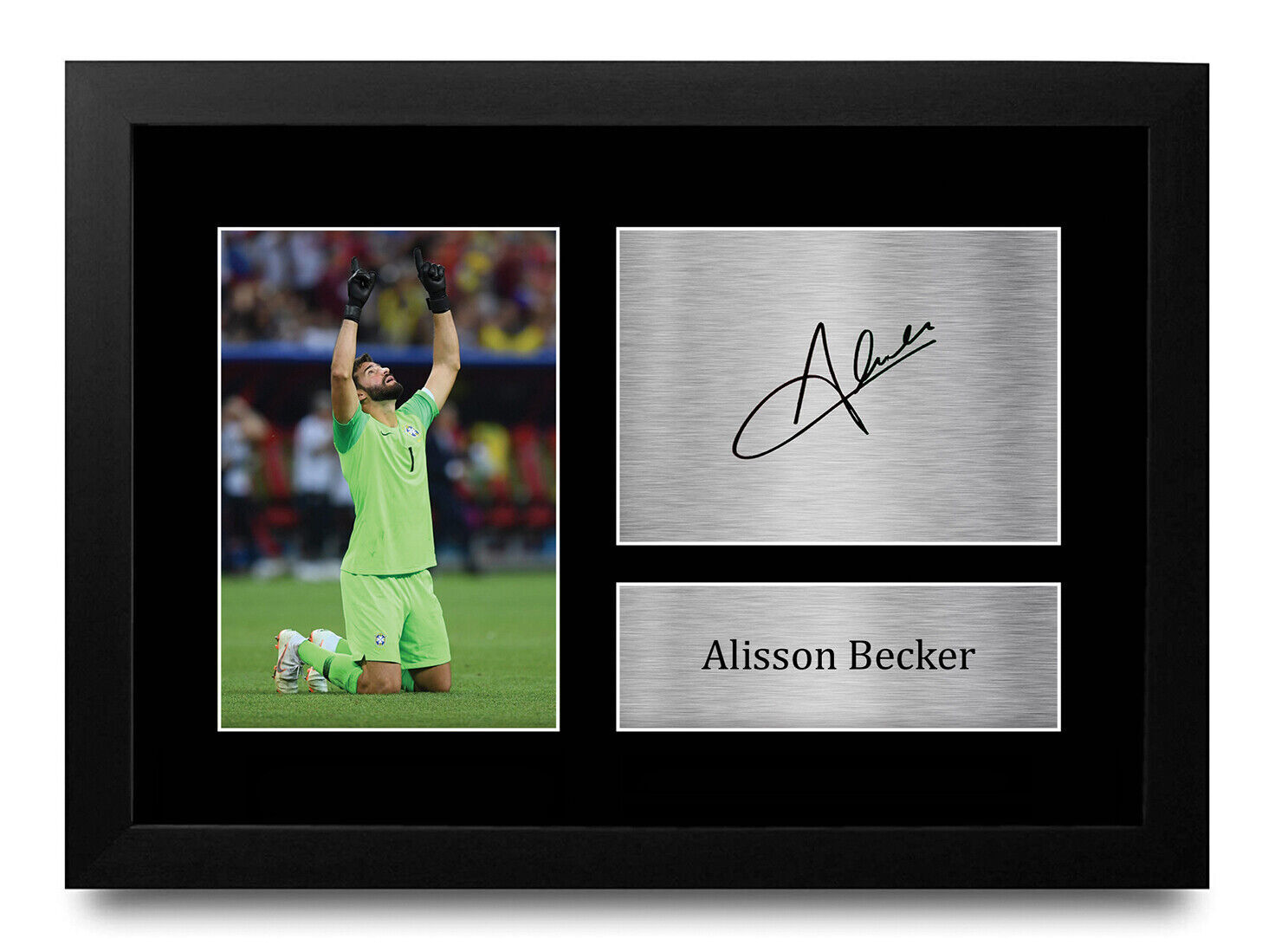 Alisson Becker Printed Autograph Picture Gift for Brazil Football ...
