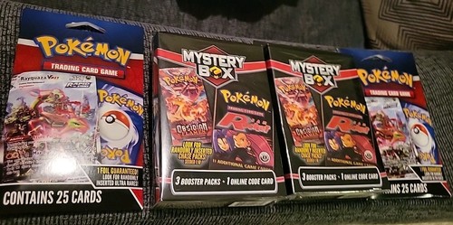 2 Pokemon Mystery Box 3 Booster Packs (Seeded Chase Pack 1:10) FACTORY ...