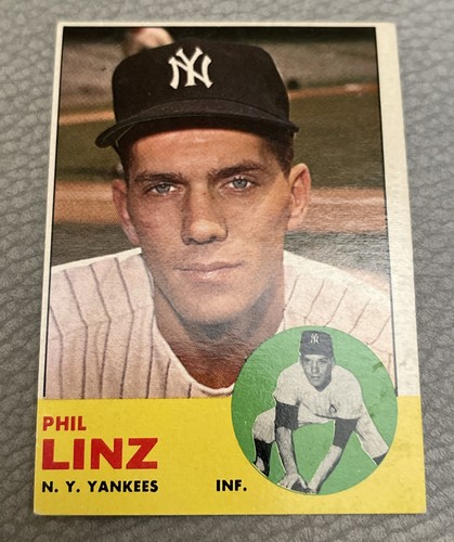 1963 Topps Baseball Card #264 Phil Linz New York Yankees Free Shipping ...