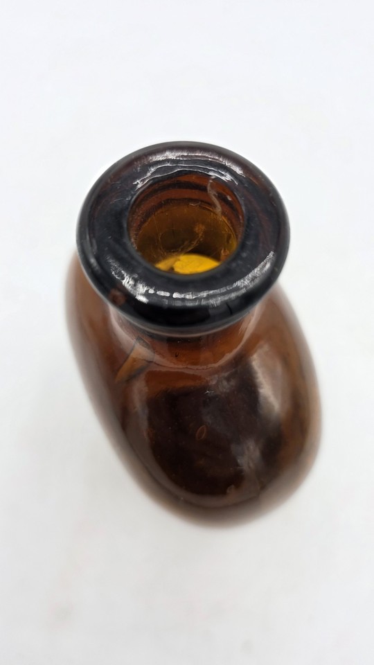 Antique Amber Flask Circa 1865 - 1870 Stoddard Glass 7.5" Good ...