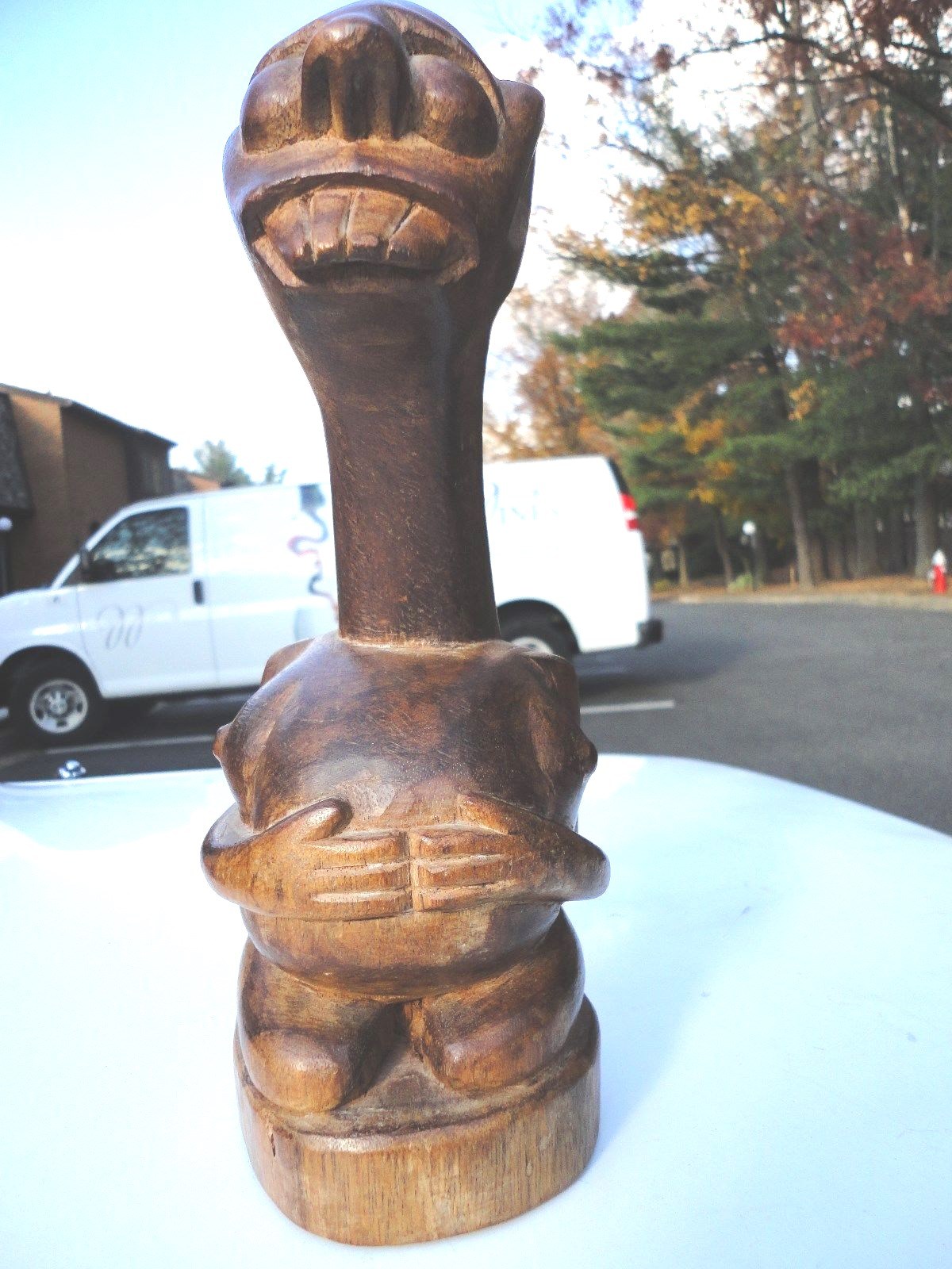 African Hand carving wood doll statue kuba style Pregnant woman Art ...