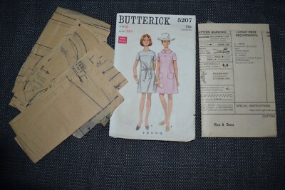 Butterick 5207 sewing pattern, womens dress, size 10 bust 32.5 ...
