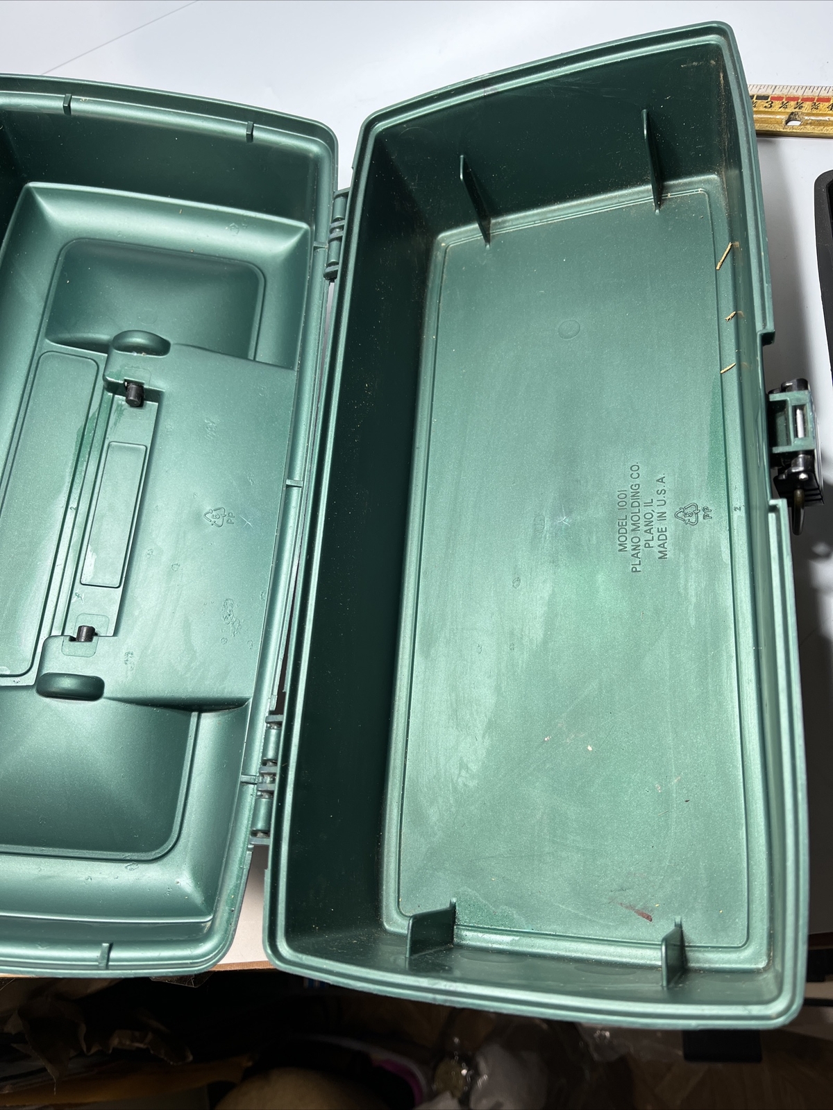 VTG Plano Model 1001 Green Black Fishing Tackle Box Systems with Tray ...