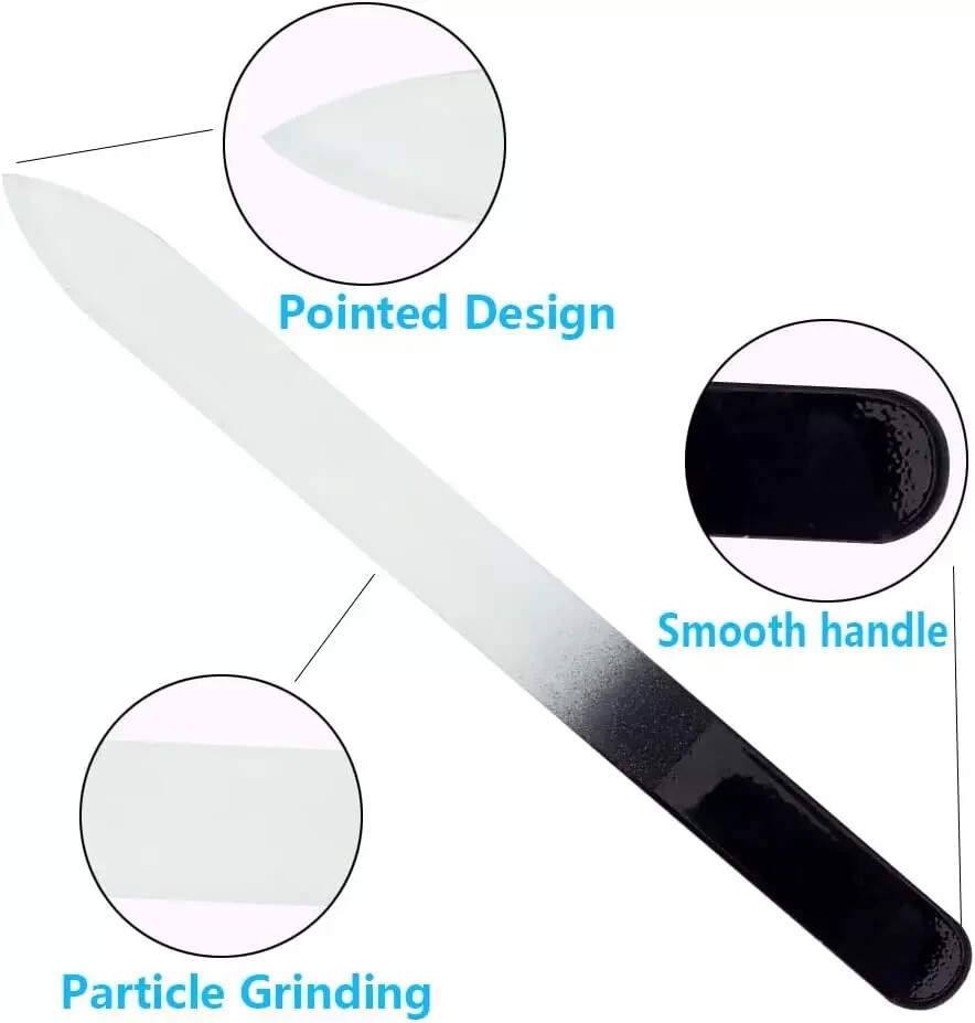 3 Pack Glass Nail Files with Case, Ultra Quality Professional ...