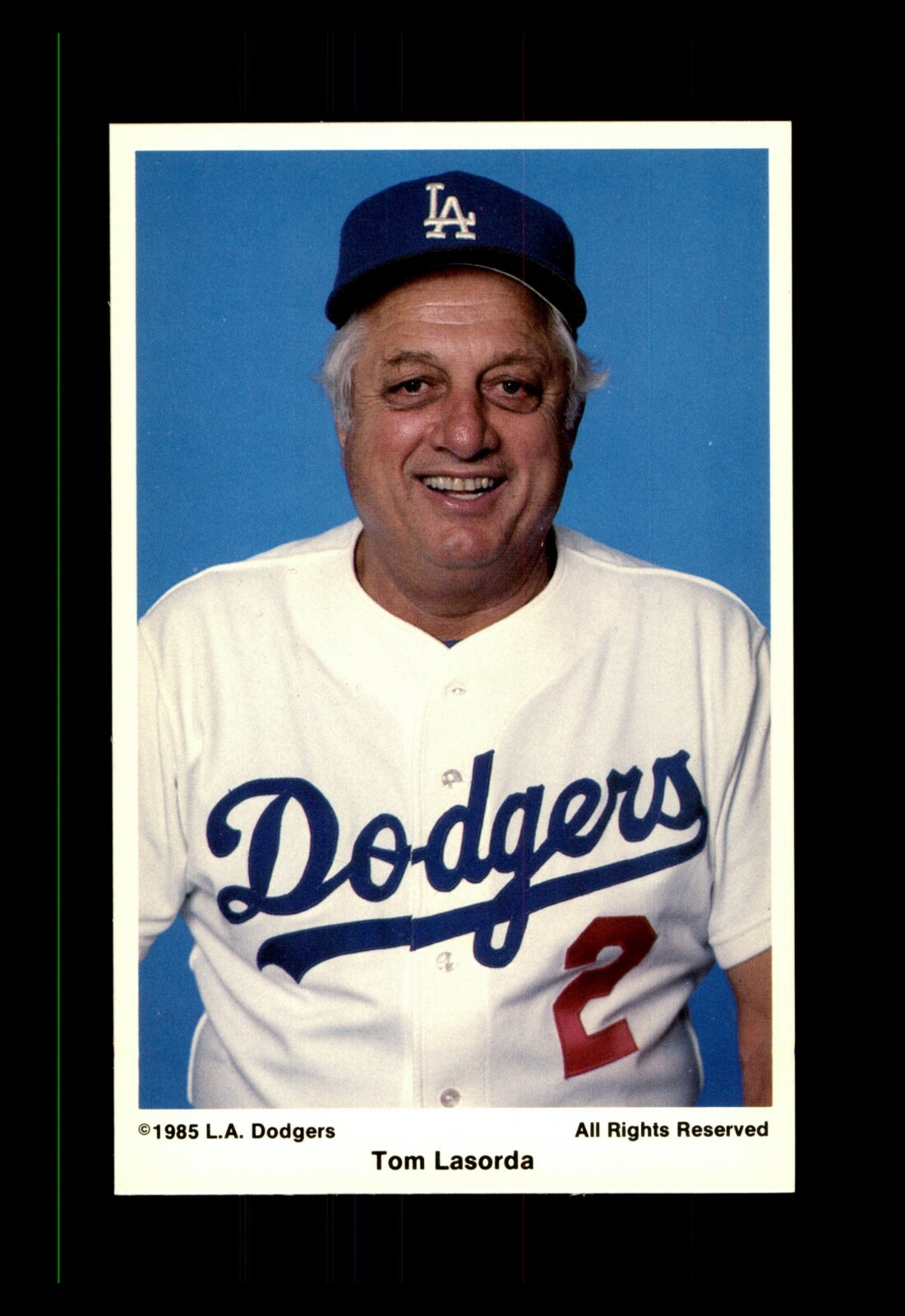 1985 LOS ANGELES DODGERS COCA COLA POSTCARD TOMMY LASORDA NM-M | eBay