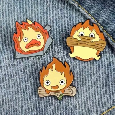 [NEW] 3pc Set Howl's Moving Castle Calcifer Enamel Pins | eBay