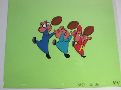 Alvin and the Chipmunks 1961 cel hand inked all 3 playing Football | eBay