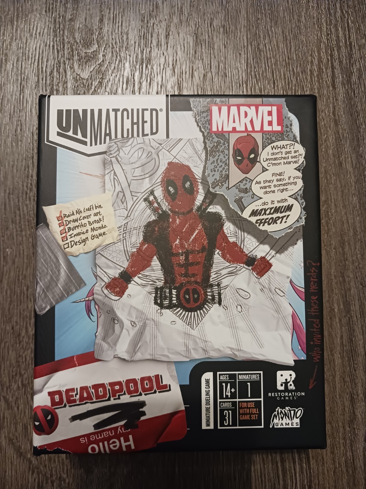 Unmatched Mondo Games Restoration Games Out of Print Marvel Deadpool ...