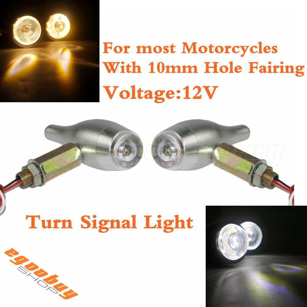 LED Motorcycle Daytime Running Bullet Turn Signal Light Indictor Lamps ...