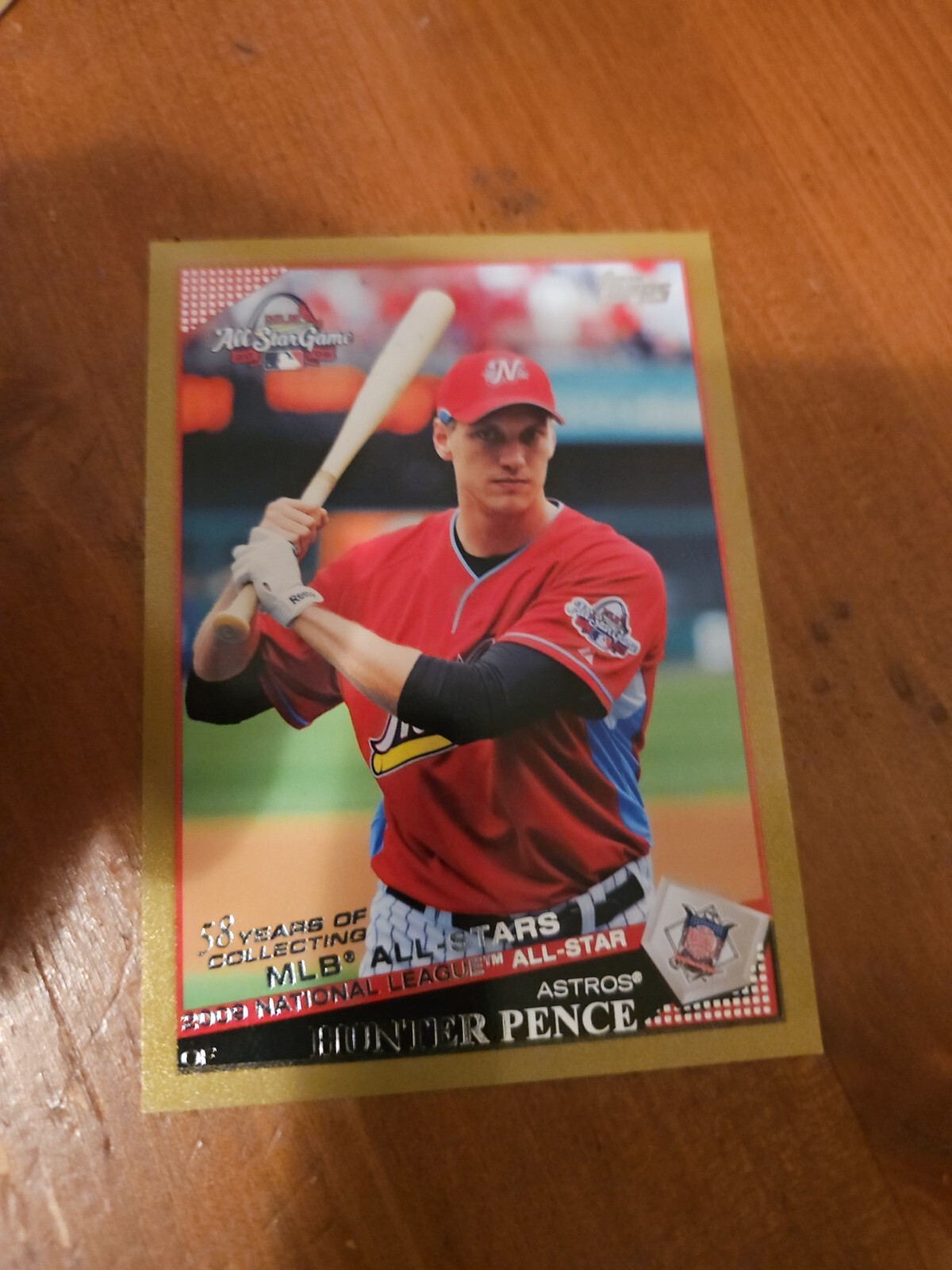 2 CARD LOT 2009 TOPPS UPDATE GOLD HUNTER PENCE CARD 316 & 321 BOTH OUT ...