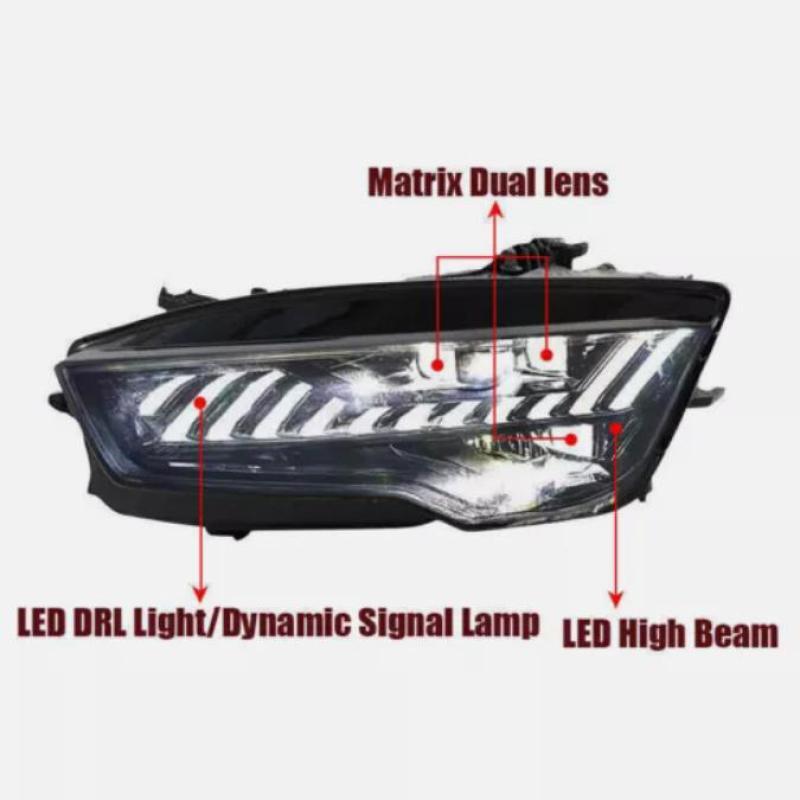 For 2011-2018 Audi A7 C7 RS7 Sequential Turn LED Headlights Front lamp ...