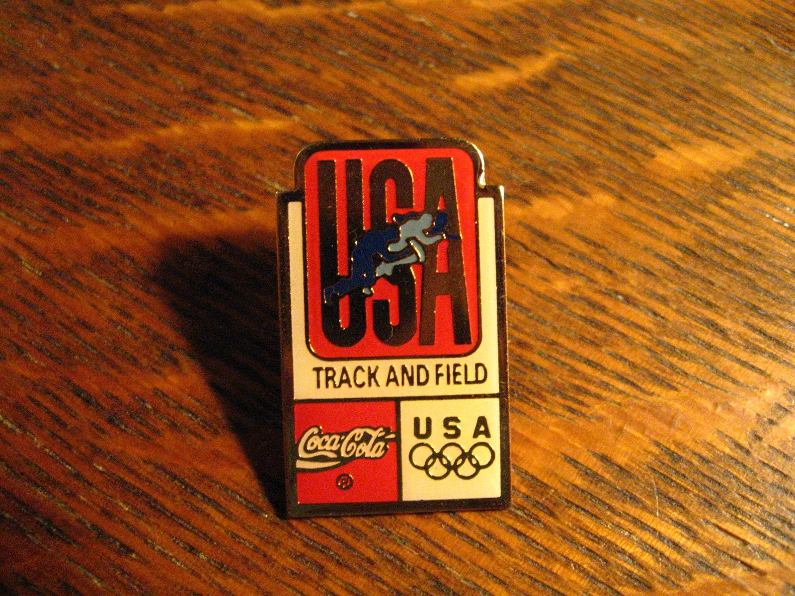 Coca Cola Olympic Games Lapel Pin - Vintage USA Track & Field Team ...