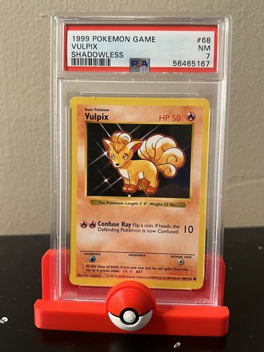 Pokemon Original Base Set SHADOWLESS Vulpix #68 NM PSA 7 | eBay