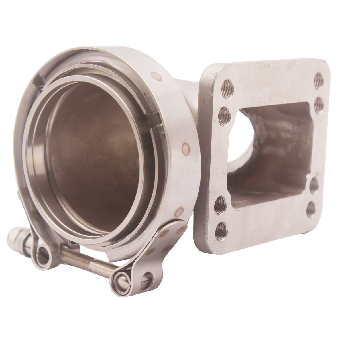 3" V band 90 Deg T3/T4 Turbo Elbow Adapter Flange Cast WG Tube ...