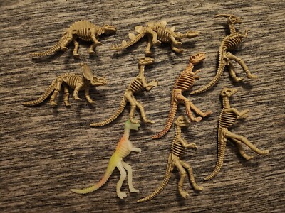 Skeleton Dinosaur Halloween Bone Animal Mini Figure Toy Lot 9 Pcs | eBay