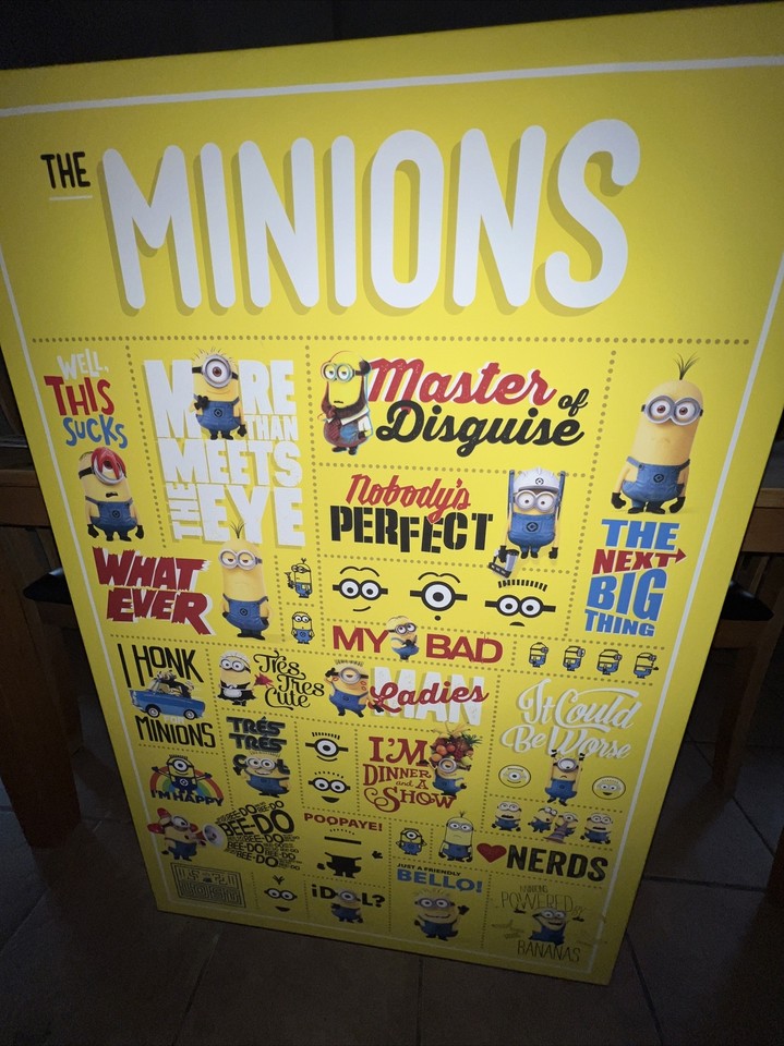 the minions canvas wall photo frame 90X 60 cm | eBay