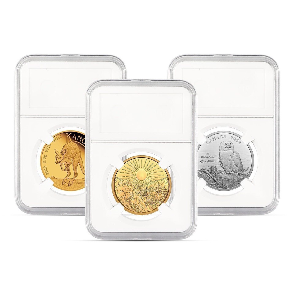 10 PCS Coin Slab Display Holder Stand Storage Case Box 31mm For JFK ...