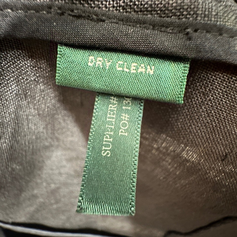 Lauren Ralph Lauren Linen Military Blazer Womens M Gold Button Captain ...