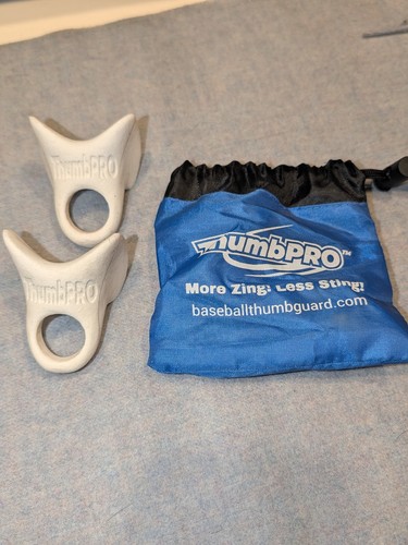 ThumbPRO Baseball Thumb Guards for Hitters - White - Set of 2 - Hardly ...