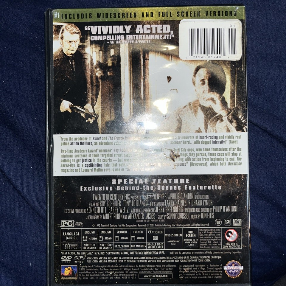 The Seven-Ups (DVD, 2006) 20th Century Fox, Full/Widescreen Double ...