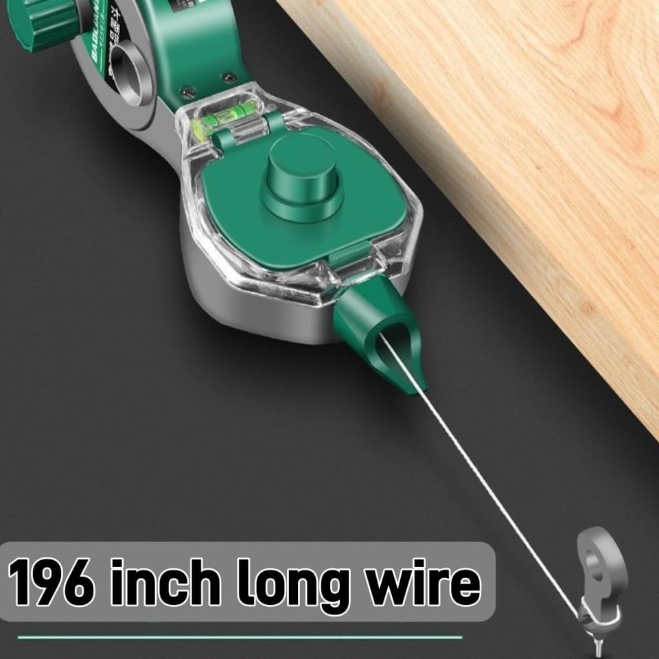 164' (50m) Snap Line Reel Kit,Marking Ink Bucket with Level Gauge ...