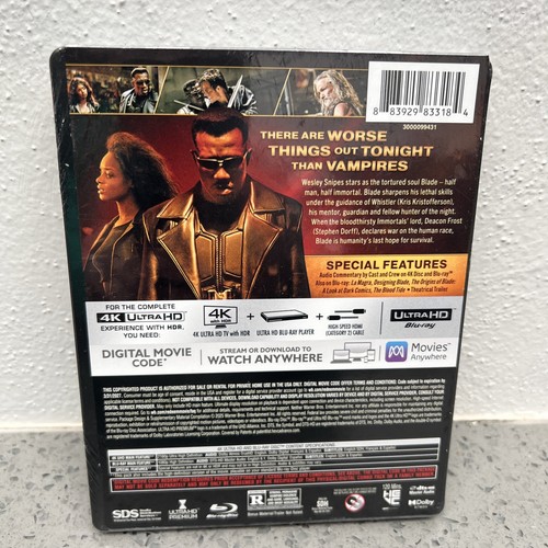 BLADE LIMITED EDITION STEELBOOK 4K ULTRA HD + BLU-RAY + DIGITAL NEW ...