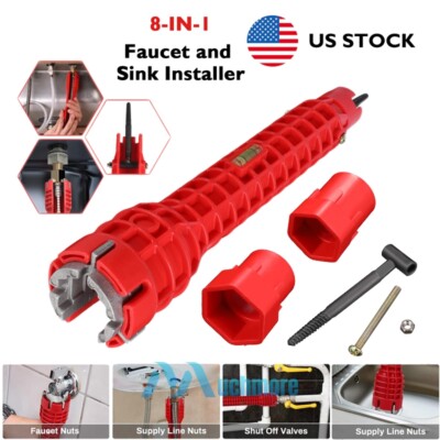 Faucet Sink Installer - Multi-purpose Wrench Plumbing Tool for Toilet ...