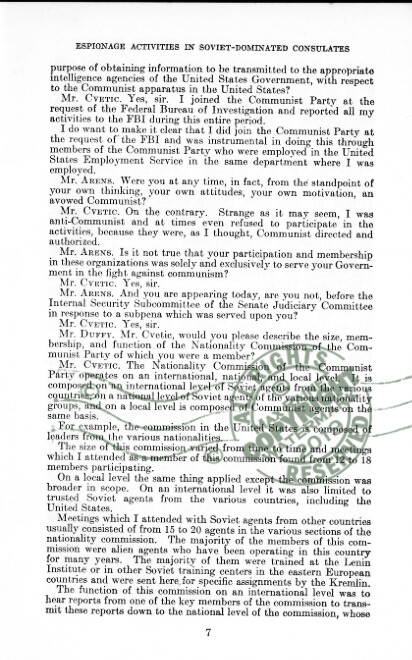 Conspiracy Expose of Soviet Agents in America MATT CVETIC espionage ...