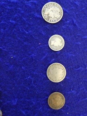4 BARBER COIN TYPE SET | eBay