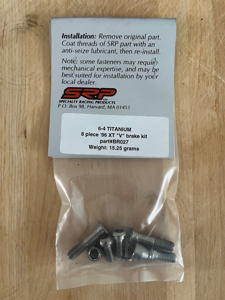 SRP 6-4 Titanium Bolt Kit for '96 Shimano XT V-Brake, 8 Piece - New | eBay