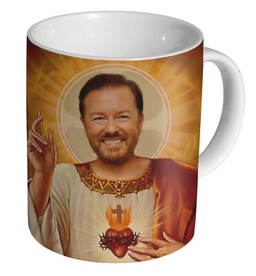 Ricky Gervais Holy Jesus Funny - Coffee Mug / Tea Cup | eBay UK