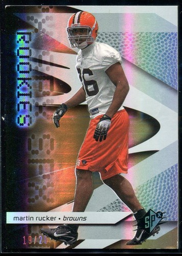 2008 Upper Deck SPX Football Martin Rucker #128 19/25 Cleveland Browns ...